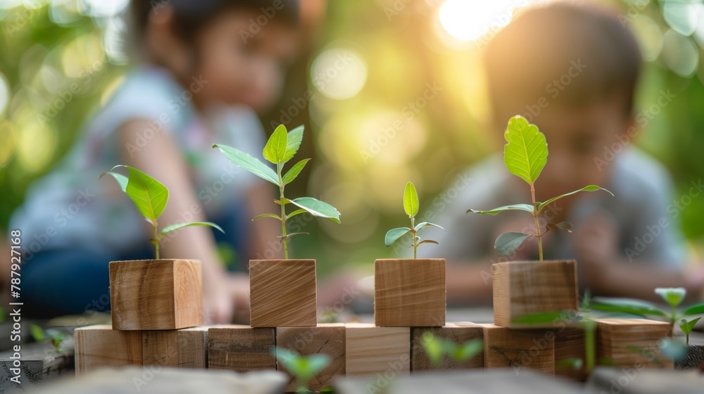 A visual representation of child development concept, showcasing the ...