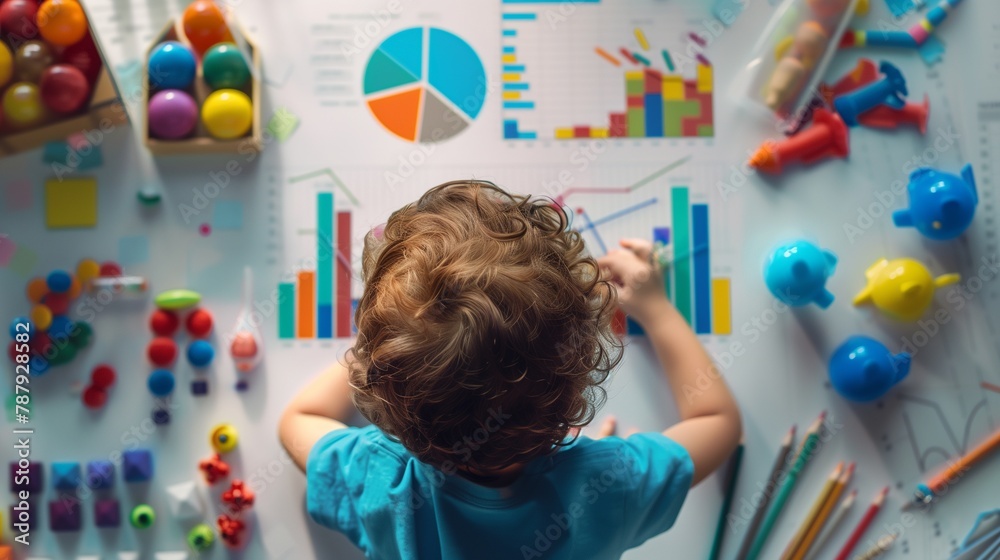 A visual representation of child development concept, showcasing the ...