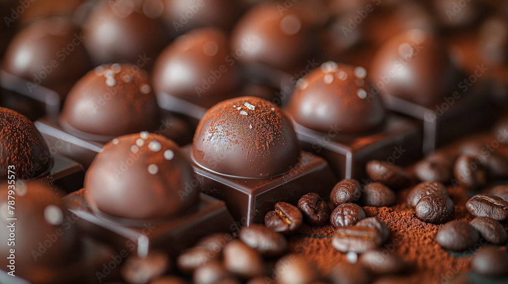 27. Chocolate-Covered Espresso Beans: A close-up shot highlights glossy ...