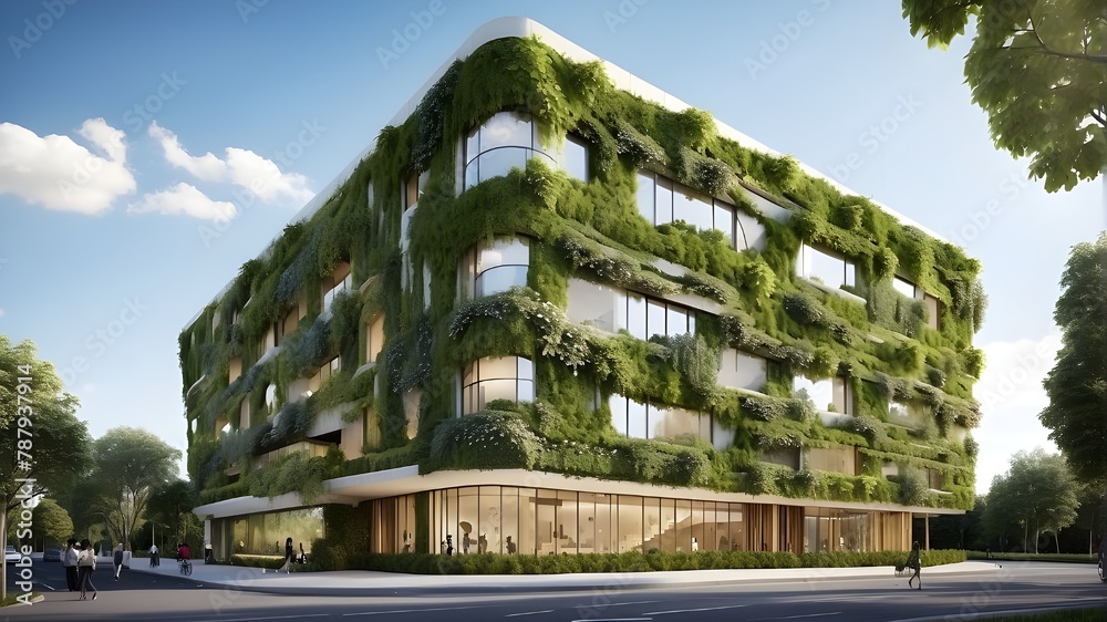 Eco-friendly construction With live green walls and water-saving ...