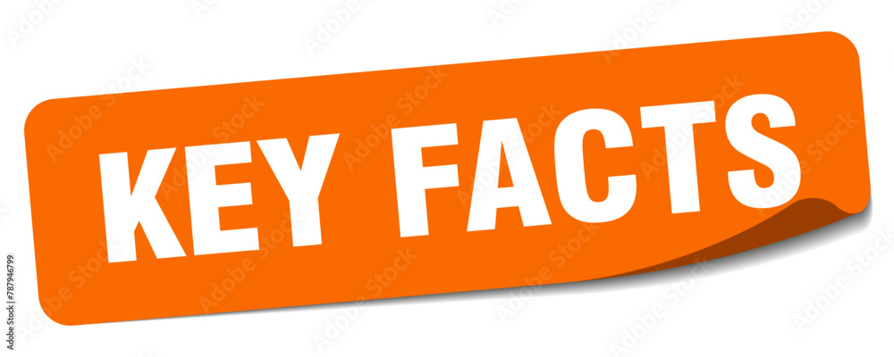 key facts sticker. key facts label Stock Vector | Adobe Stock