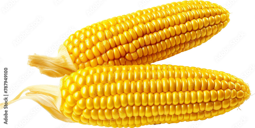 corns made of gold,golden corn isolated on white or transparent ...