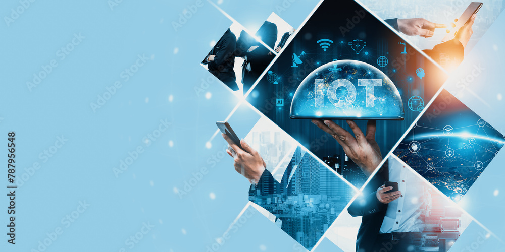 Communication technology , smart connection IOT and people network ...