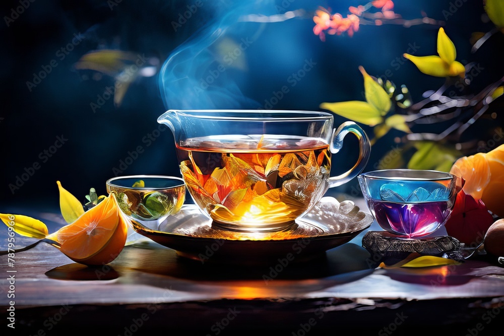 Spirited Tea Collection: Colorful cups and a variety of loose tea ...