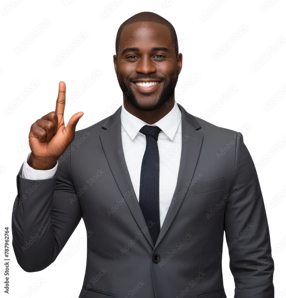 PNG Affrican american businessman portrait finger person Stock Photo ...