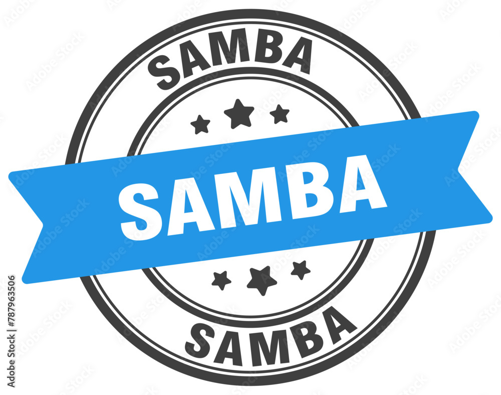 samba stamp. samba label on transparent background. round sign Stock ...