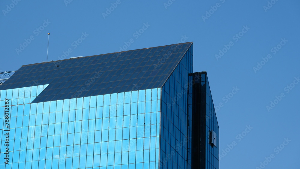 18-storey Harindhorn office building soars isolated into blue sky in ...