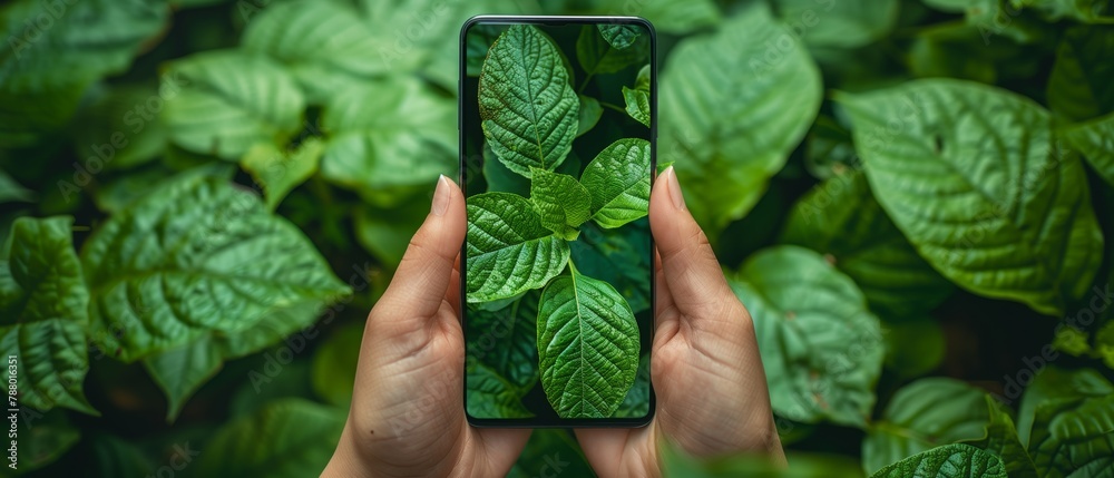 Viewing green leaves through a smartphone, an example of augmented ...