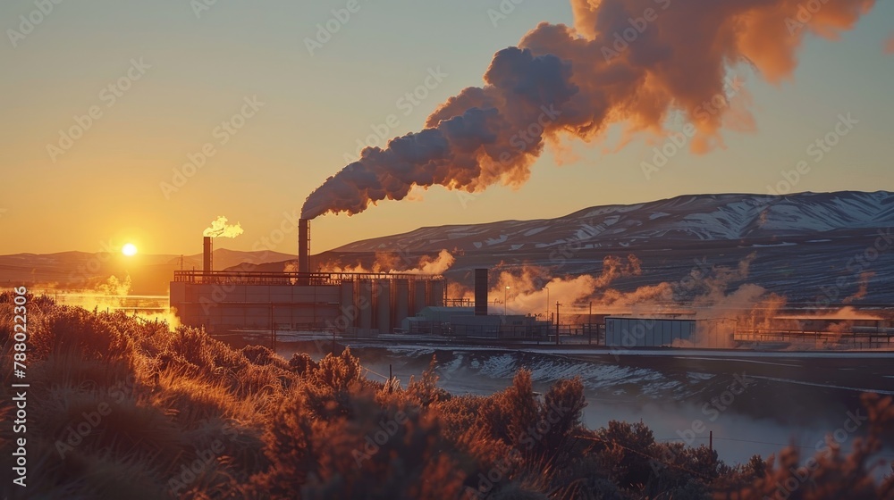 Energy Spark: A photo of a geothermal power plant harnessing energy ...