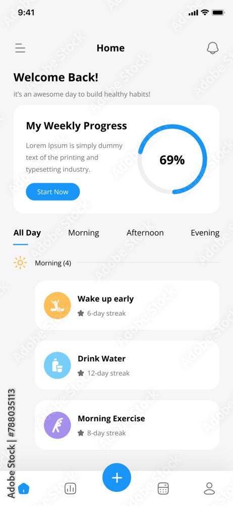 Motivation Progress and Tracking, Activity Achievement Monitoring ...
