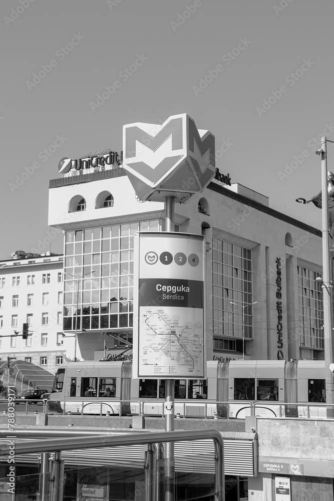 Sofia, Bulgaria- August 19, 2023: Serdika (Serdica) underground Metro ...