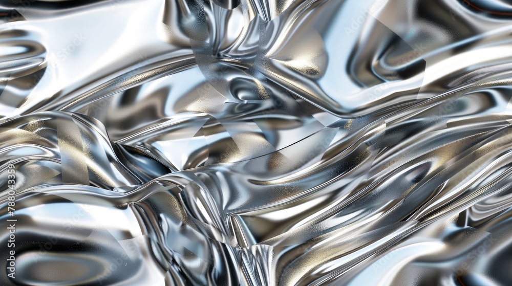 seamless texture of polished chrome hardware with a shiny, reflective ...