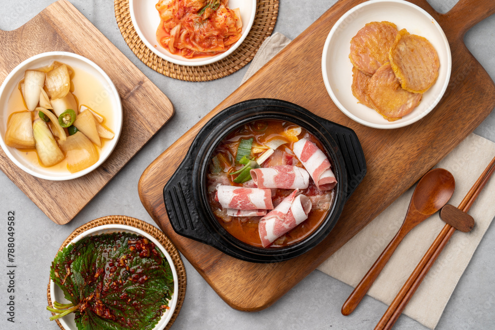 Samchi, fish, grilled, side dish, kimchi, perilla leaf, seasoned, beef ...