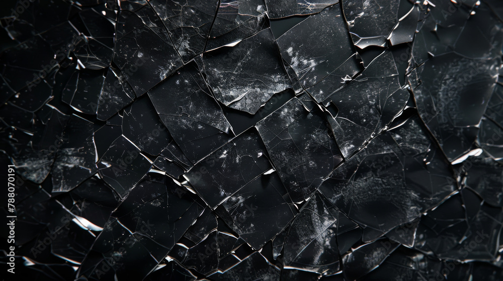 A black and white photo of a shattered glass. The photo is of a broken ...