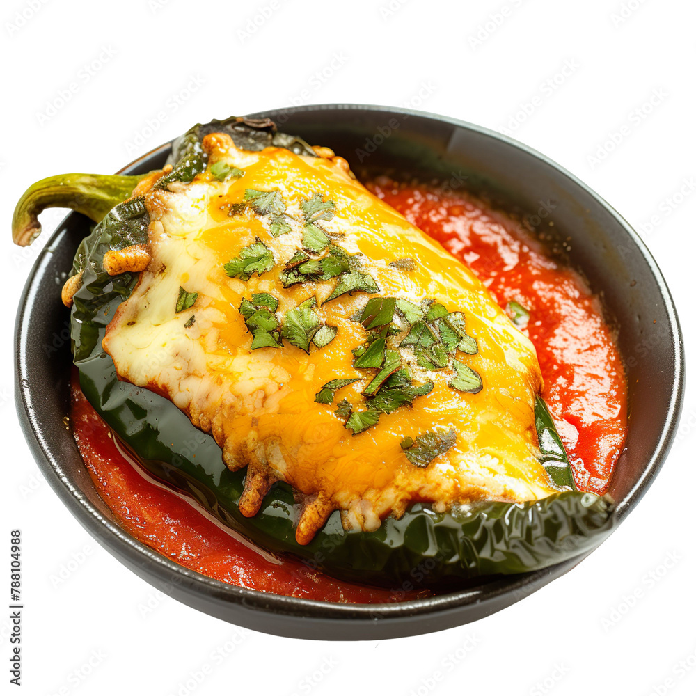 Chile Relleno de Queso with Mexican cheese-stuffed peppers, featuring ...