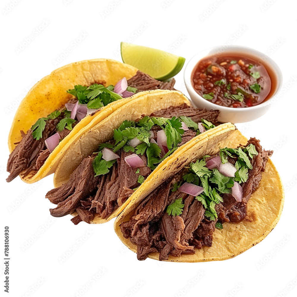 Front view of Tacos de Suadero with Mexican beef brisket tacos ...