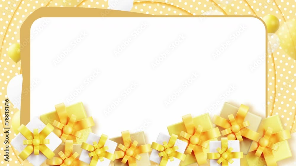 Happy birthday greeting card celebration present background with ...