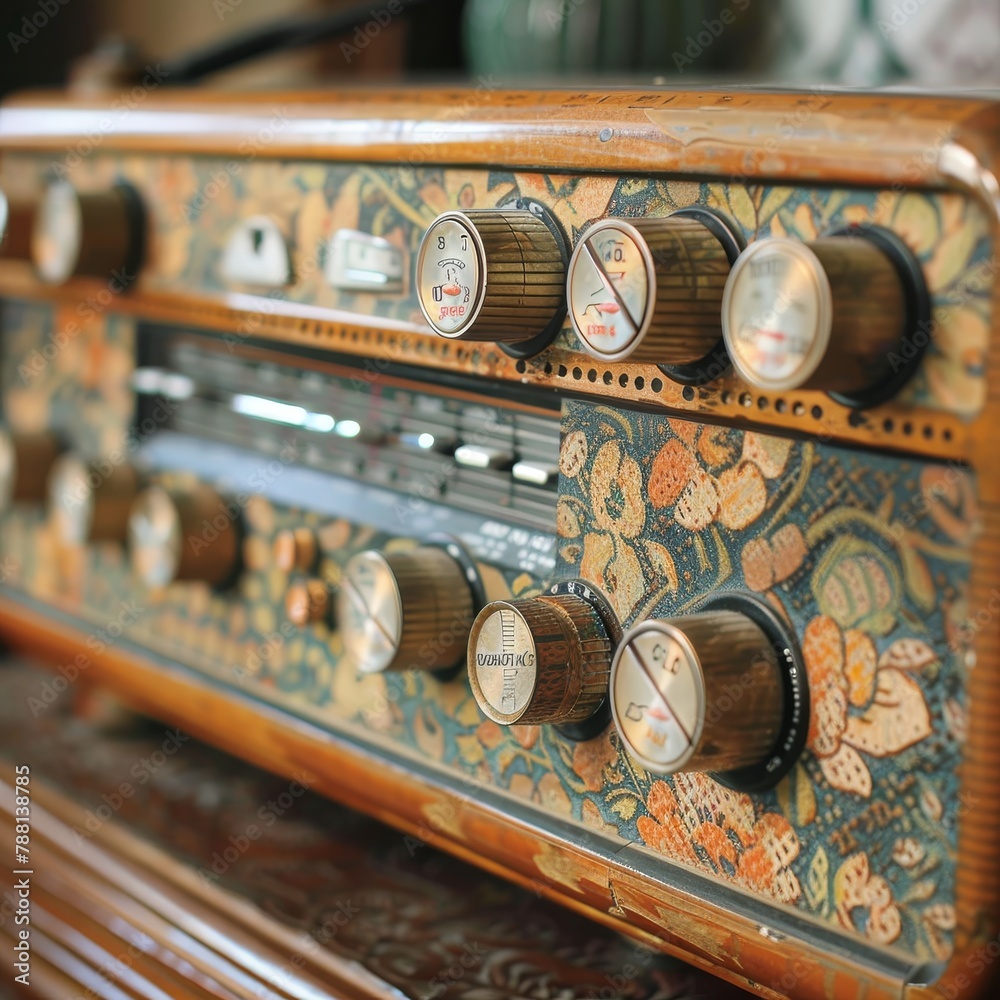 Experience nostalgia at its finest with a close-up shot of a retro ...