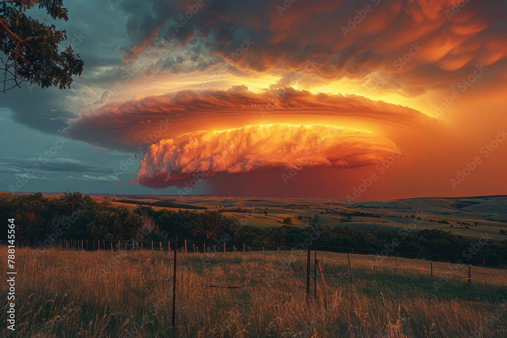 An image capturing the full majesty of a supercell, with its classic ...