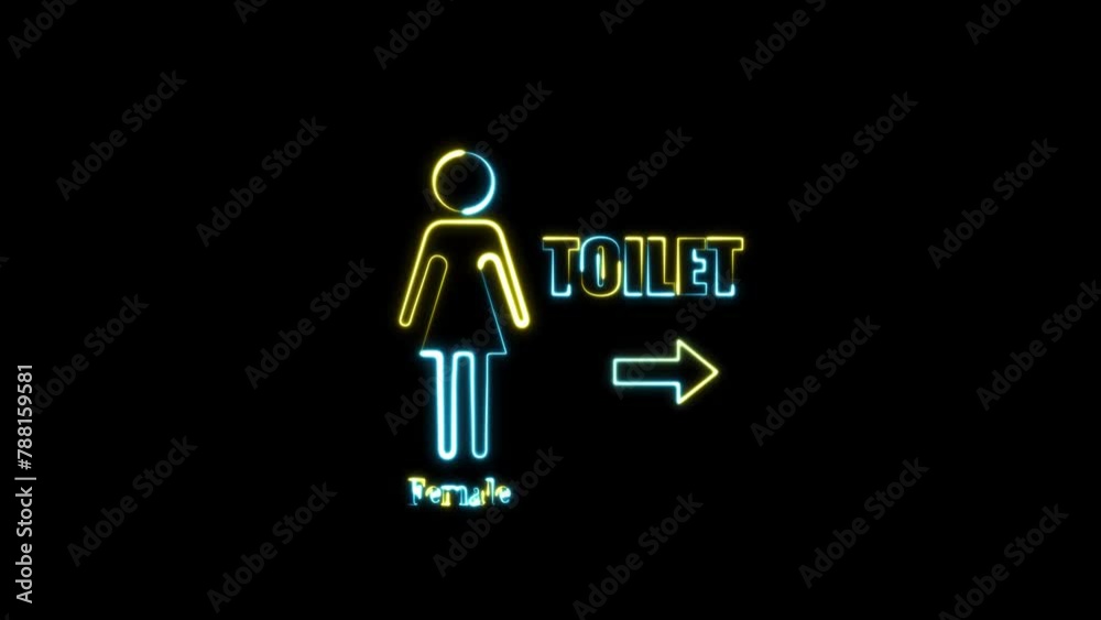 Toilet sign animation. On the right is the girls bathroom sign ...