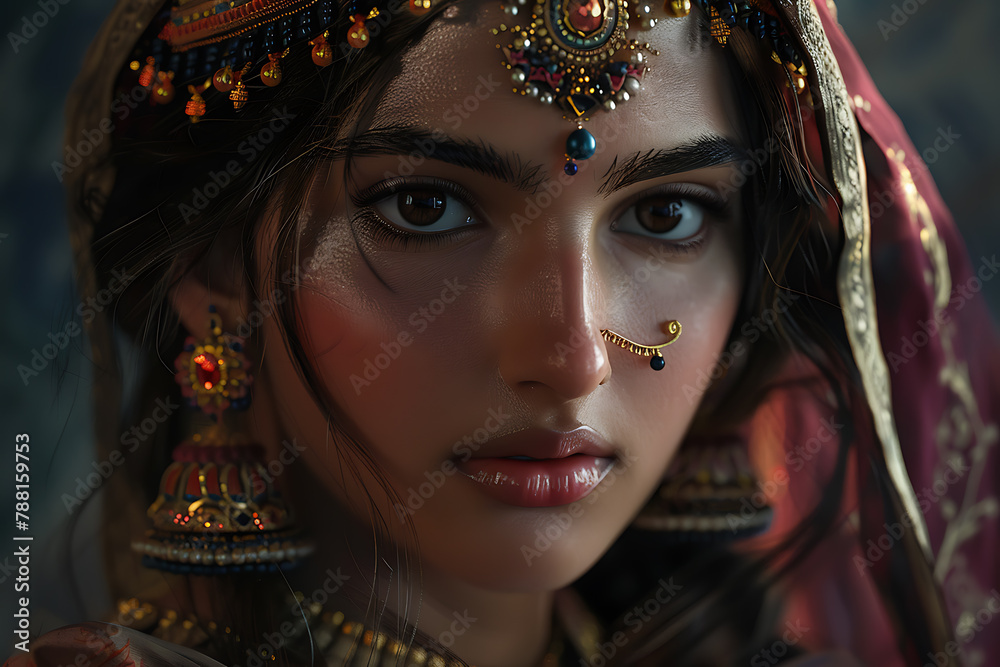 A stunning depiction of Devi Parvati, the Hindu goddess of love ...