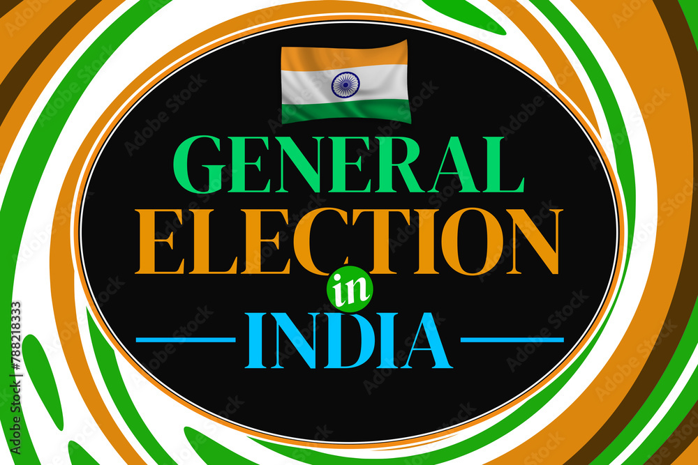 General Election in India Wallpaper with patriotic color shapes and ...