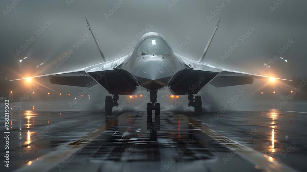 A 5th generation fighter plane of the Israeli Air Force on ground ...