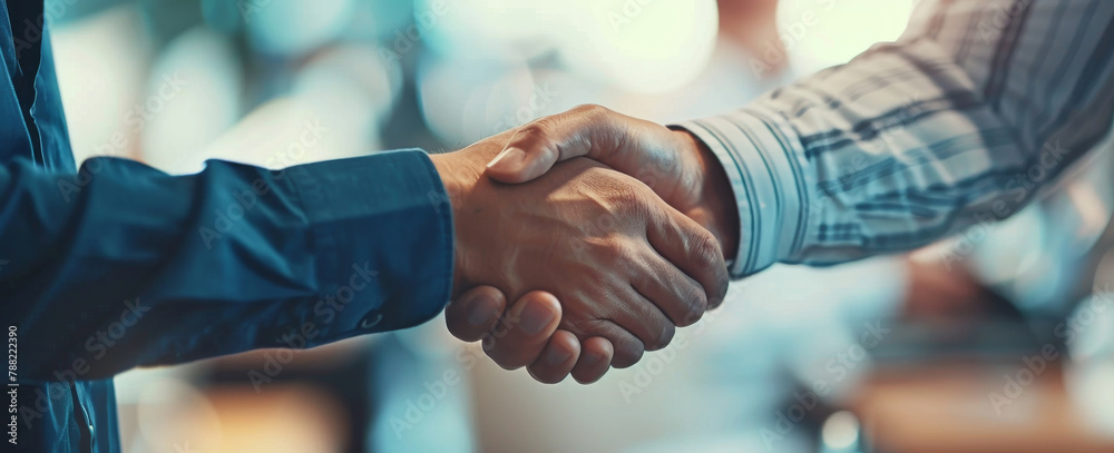 Business people, meeting and shaking hands for introduction, hello and ...