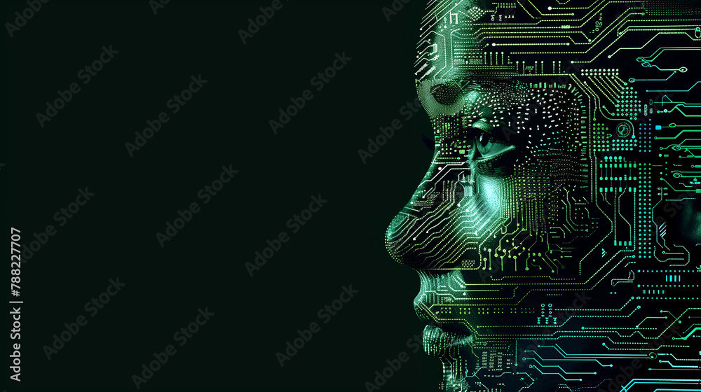 A woman's face is shown in a computer generated image. The image is ...