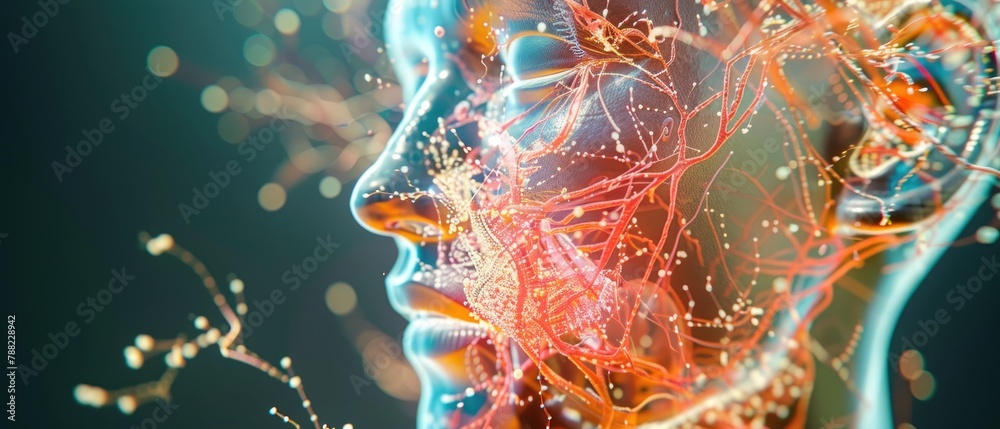 3D visualization of the complex nerve connections within the vestibular ...