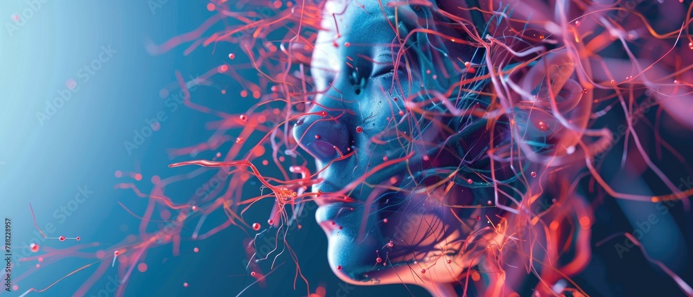 3D visualization of the complex nerve connections within the vestibular ...