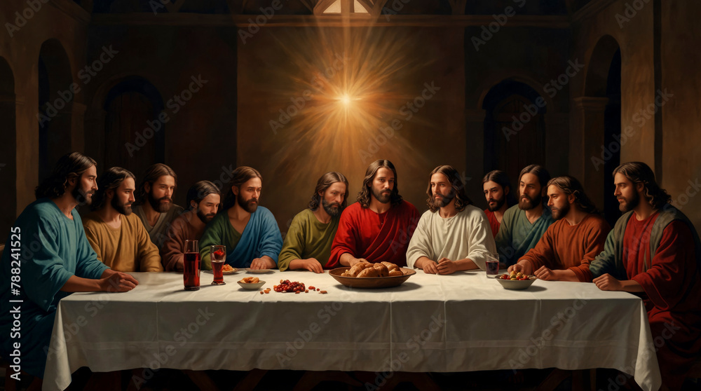 Photo & Art Print Jesus Christ with his eleven disciples after Judas's ...