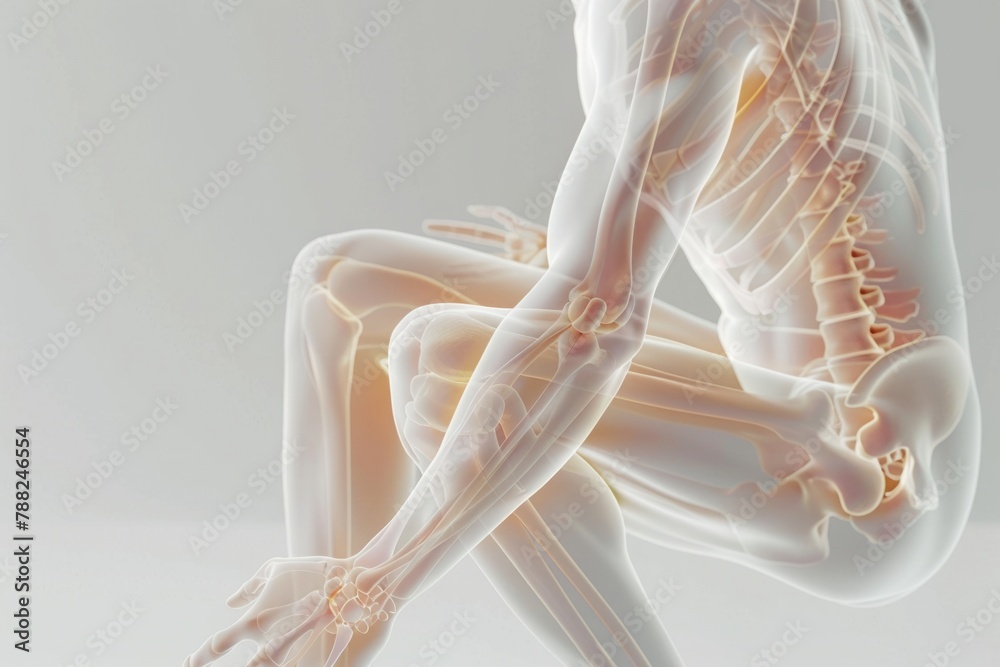 Foto de The 3D model of the human skeleton provided a comprehensive ...