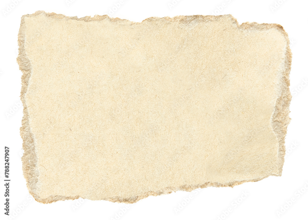 Brown ripped paper png cut out rectangular strip collage element on ...