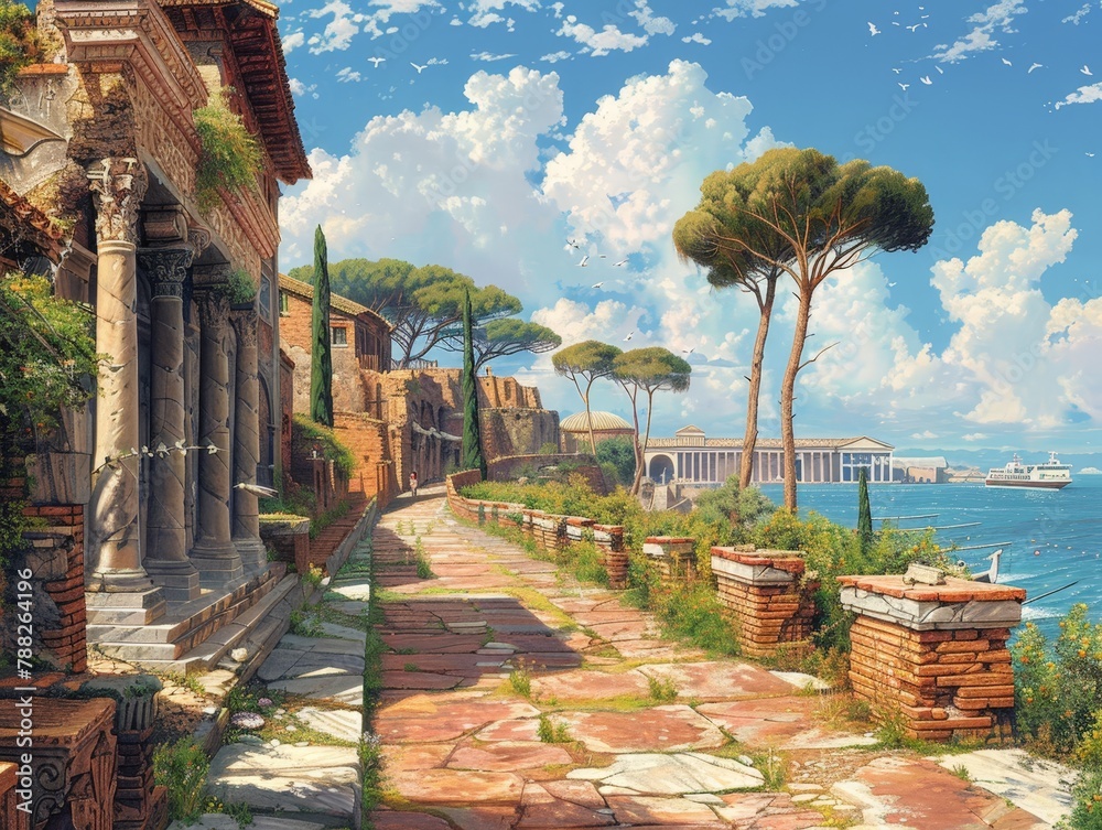 Ostia Antica, the harbor city of ancient Rome Stock Photo | Adobe Stock
