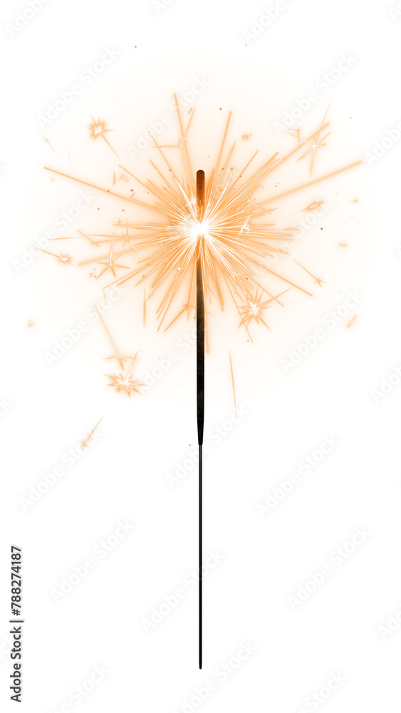 Sparkler png collage element, transparent background Stock Illustration ...