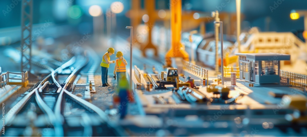 Railway transport in modern city engineering building model Partner ...