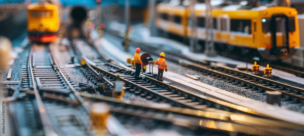 Railway transport in modern city engineering building model Partner ...