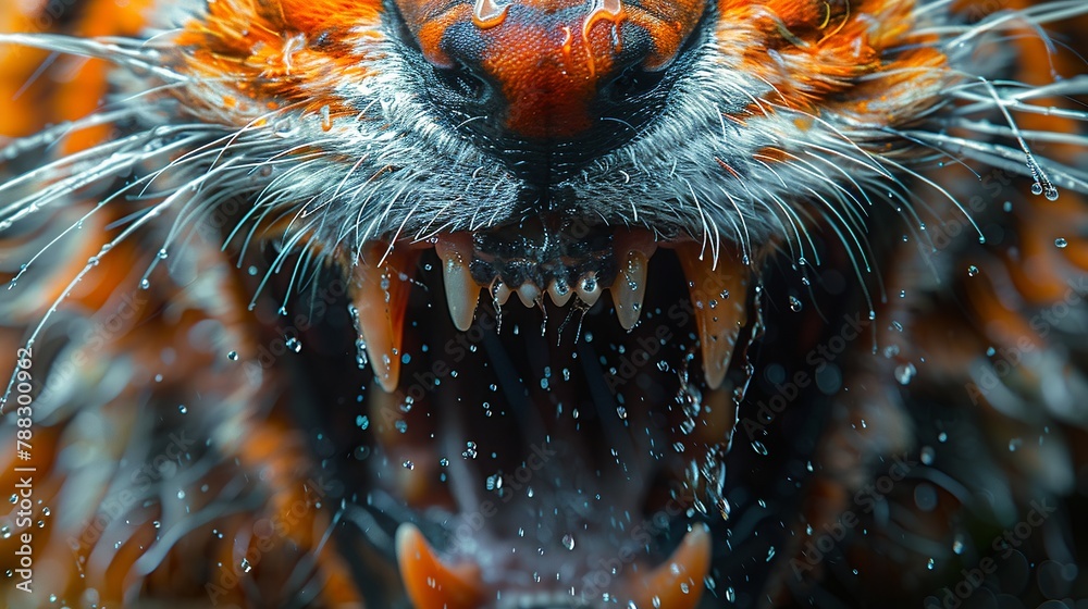 Tiger's Fang, Bite to death, trifecta of terror in enamel, ultra close ...