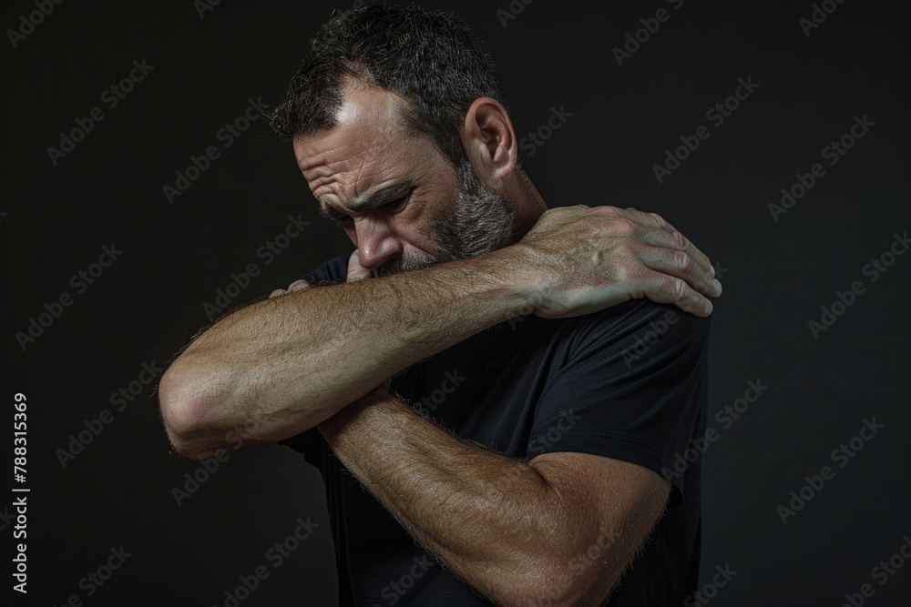 Despite his efforts to hide it, the man's facial expression betrayed ...