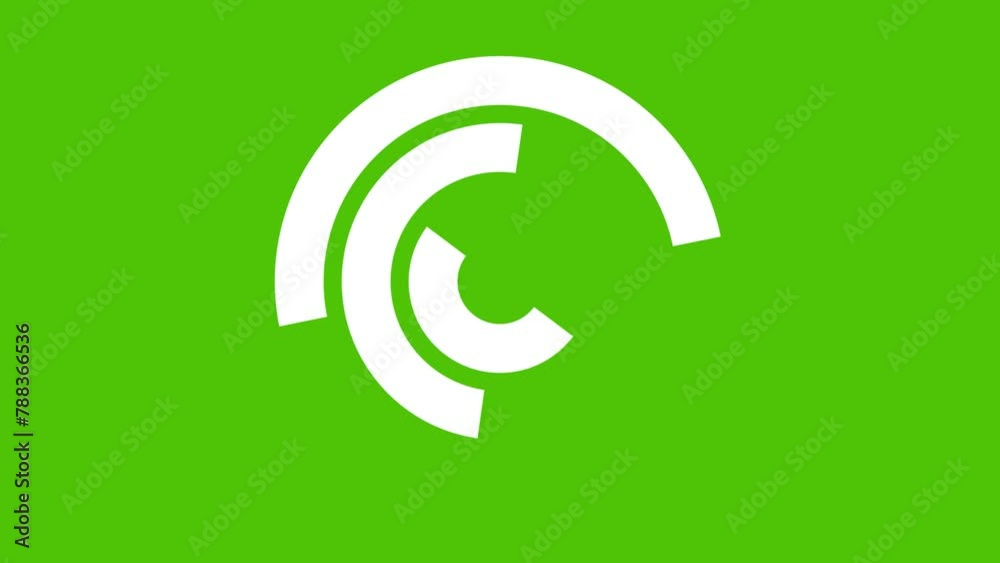 Abstract Loaders animation pack. Animation on green screen . Alpha ...