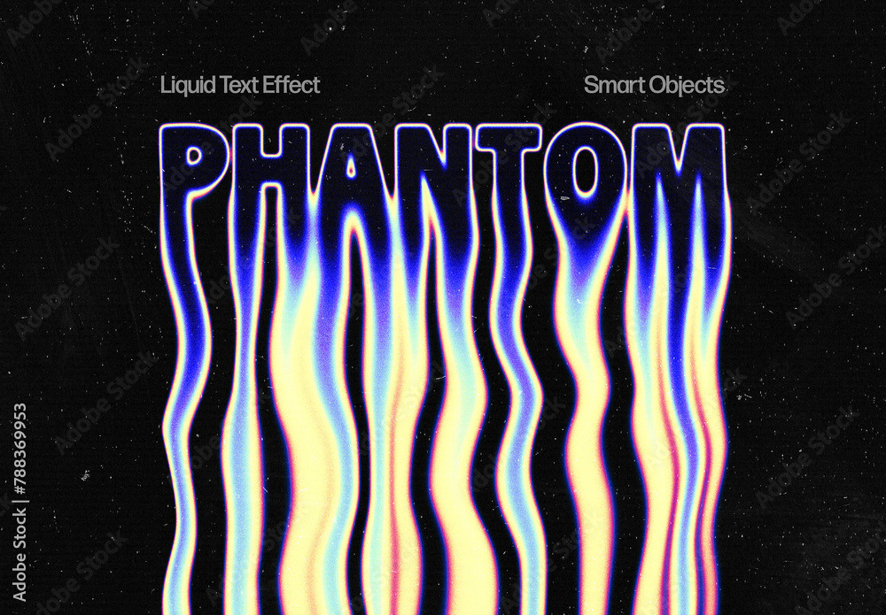 Liquid Acid Melting Text Effect Mockup Stock Template | Adobe Stock