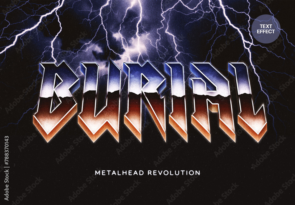 Metalhead Text Effect Mockup Stock Template | Adobe Stock