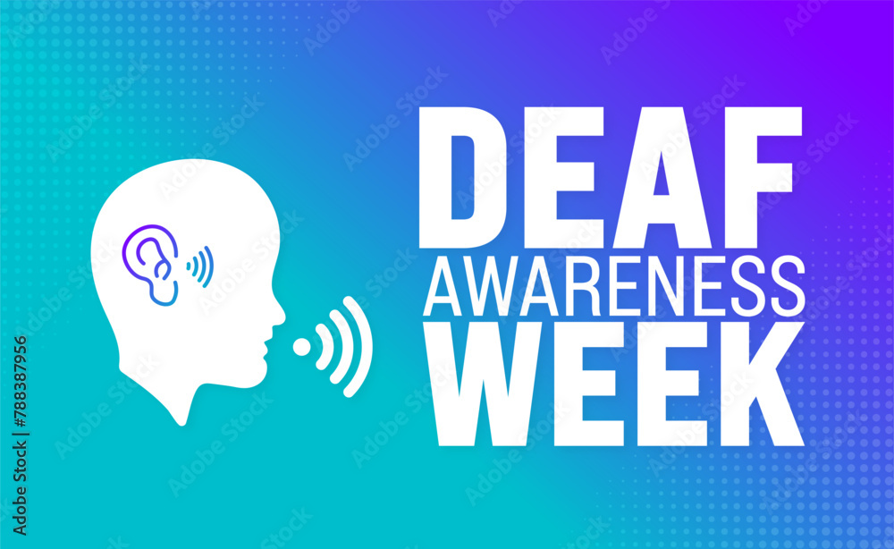 May is Deaf Awareness Week background template. Holiday concept. use to ...
