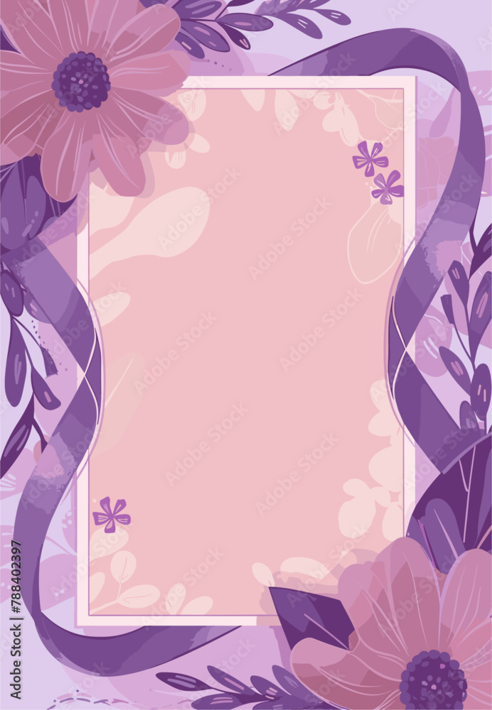 digital frame template with a pastel pink background and a border of ...