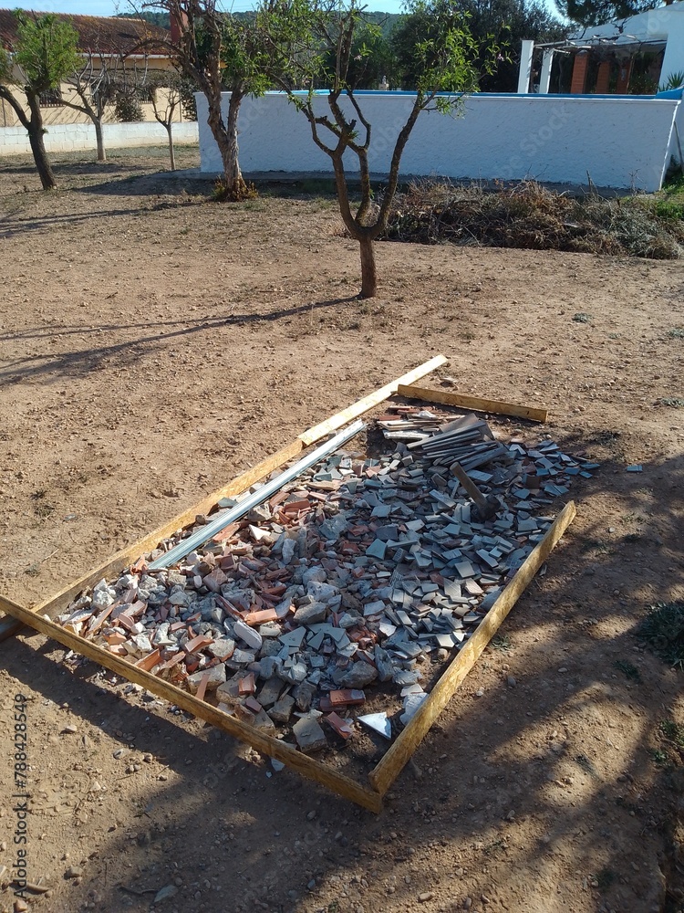 Rubble Floor Concrete Slab Preparation Stock Photo | Adobe Stock