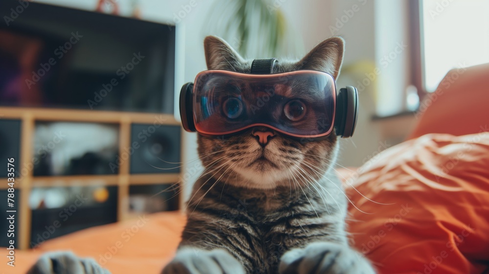 Explore the immersive experience of a virtual reality cat extravaganza ...