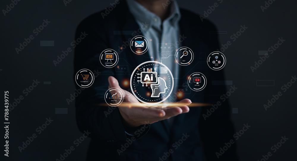 Al, Artificial Intelligence, smart robot or technological innovation of ...