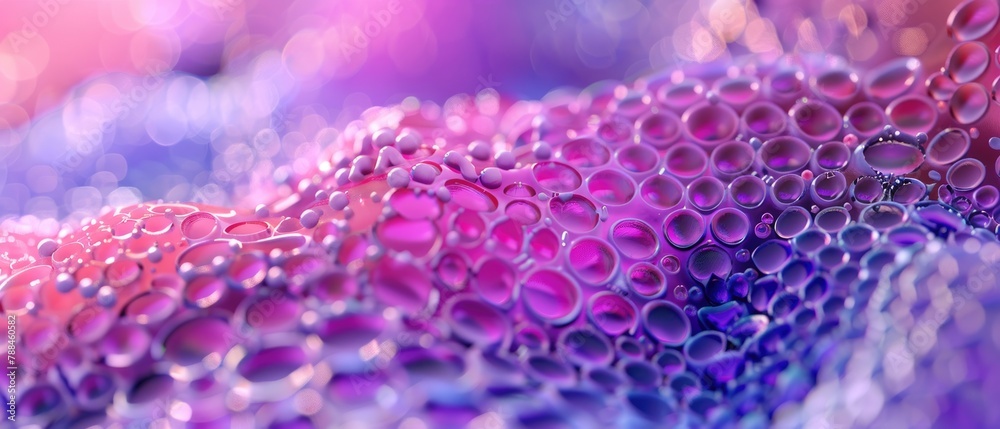 A close-up 3D view of human skin under UV exposure, depicting the ...