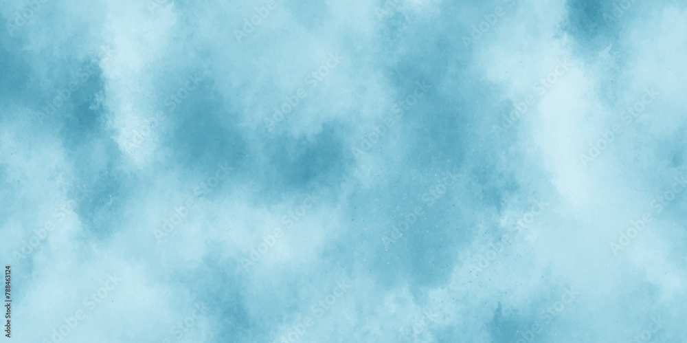 Blue green watercolor background design with paint on paper texture ...